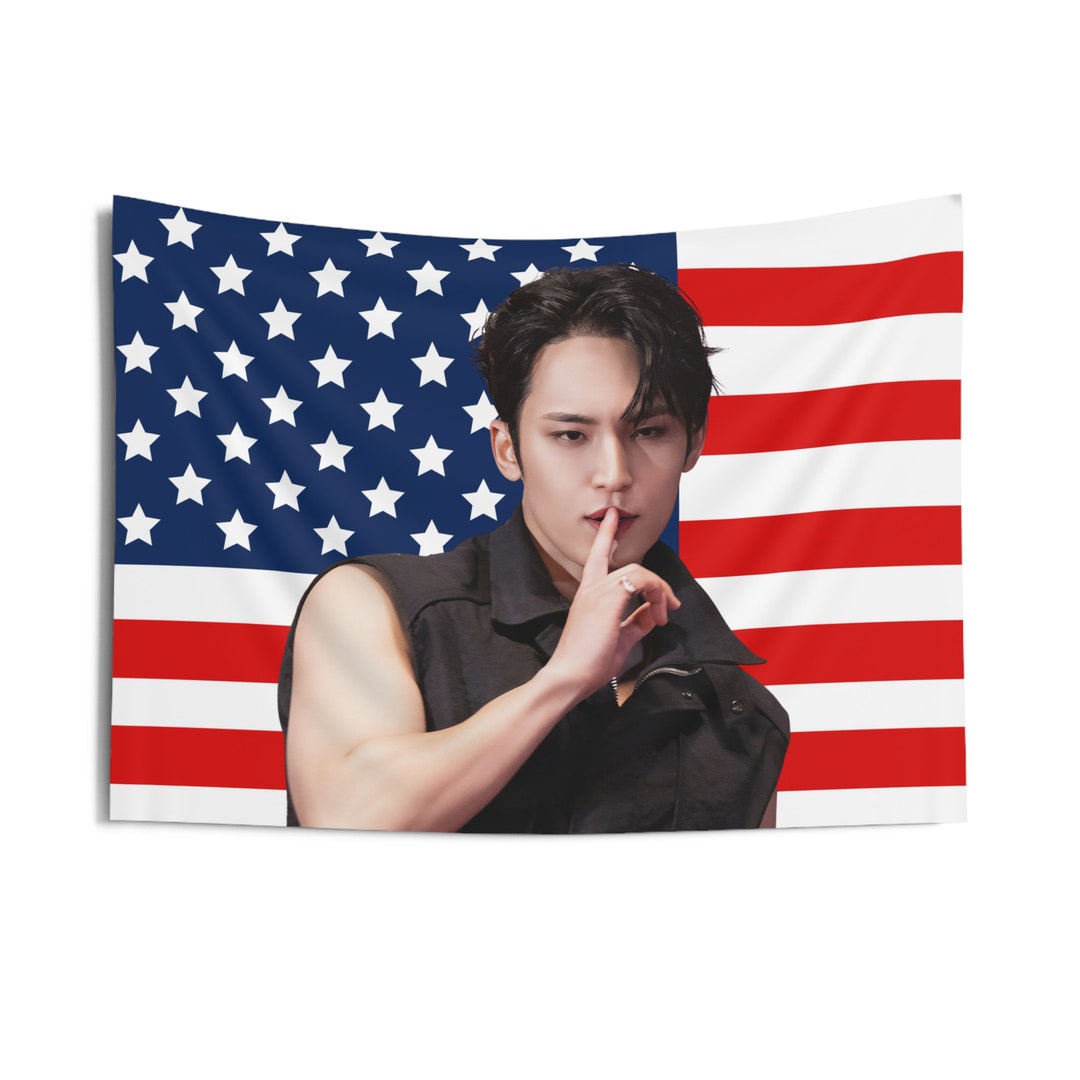 Mingyu Biceps American Flag, Seventeen Kpop Flag, Seventeen Follow ...