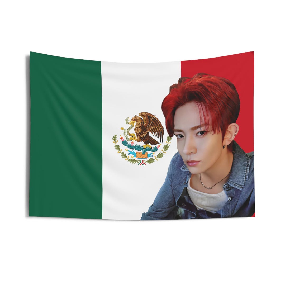 Heeseung Red Hair Mexican Flag, Enha Concert Banner, Enha Kpop Flag ...