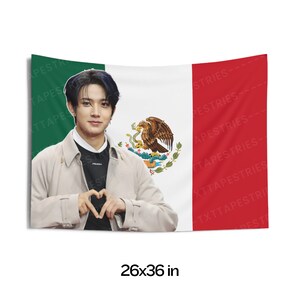 Enhypen Heeseung Finger Heart Flag Banner, Heeseung Mexican Tapestry ...