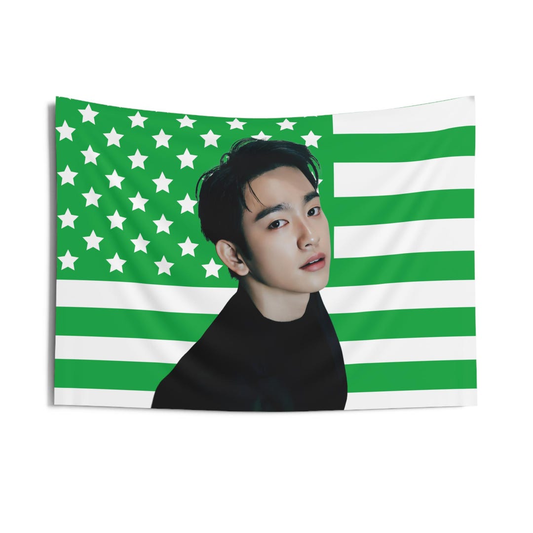 GOT7 Jinyoung Python Concept Photo Green American Flag, GOT7 Concert ...