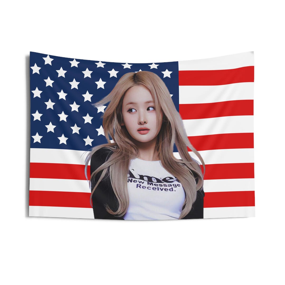 Kiof Belle Blonde American Flag, Kiss of Life Concert Banner, Kiss of ...