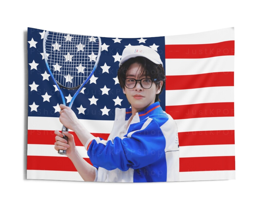 Enhypen Jake the Prince of Tennis American Flag, Enhypen Jake American ...