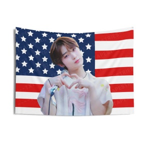 Sunoo and His Angelic Face American Flag, Enha Concert Banner, Enha ...