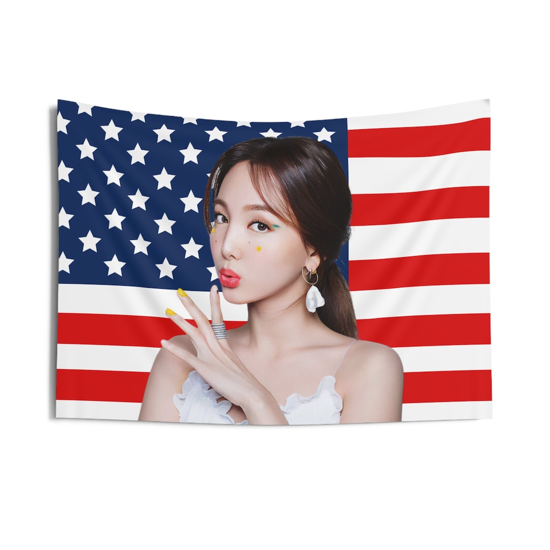 Twice Nayeon Pretty Face Flag Banner, Nayeon American Tapestry, Nayeon ...