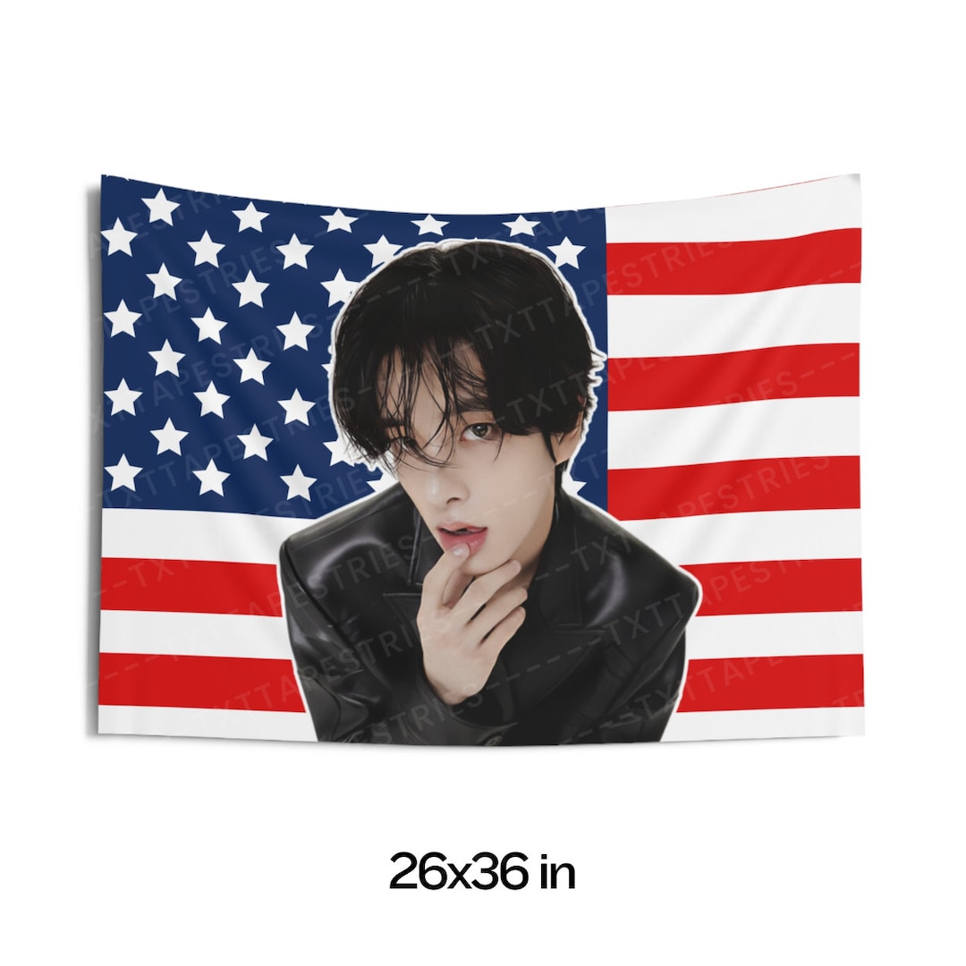 Enhypen Jake Stunning Black Hair Flag Banner, Enhypen Jake American ...