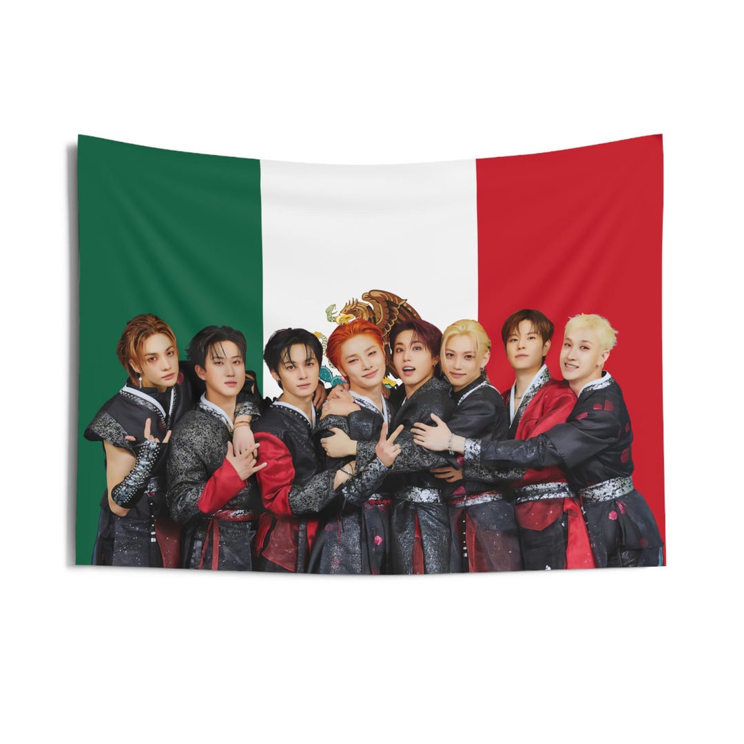 Stray Kids Members Divine Mexican Flag, Stray Kids Concert Banner, SKZ ...