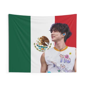 Enha Jungwon Dimple Mexican Flag, Enha Concert Banner, Enha Kpop Flag ...