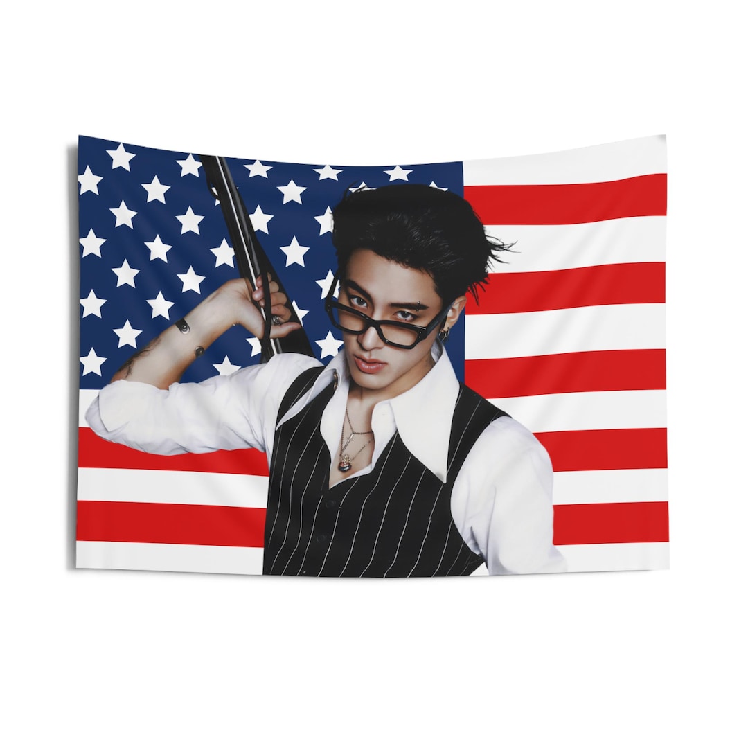 The Boyz Eric Insane Visuals American Flag, the Boyz Kpop Banner ...