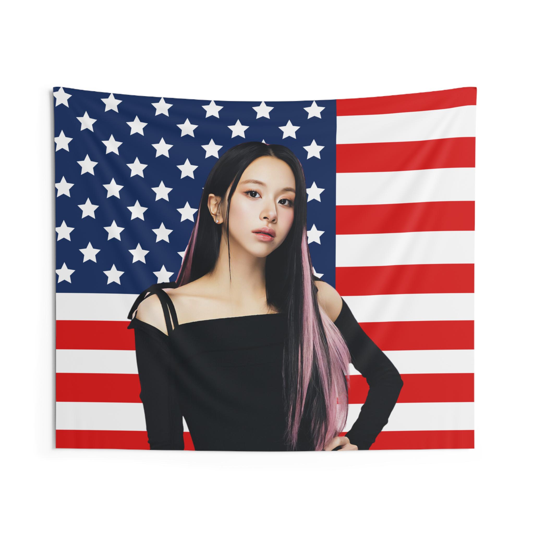 Twice Chaeyoung Visuals American Flag, Twice Concert Banner, Twice Kpop ...