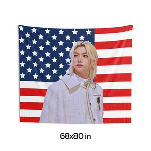 Stray Kids Felix Prince Vibe Flag Banner, SKZ Felix American Tapestry ...