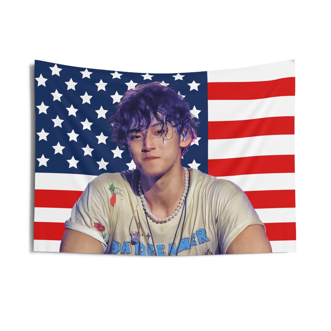 Mingyu Sweat American Flag, Seventeen Kpop Flag, Seventeen Follow Again ...