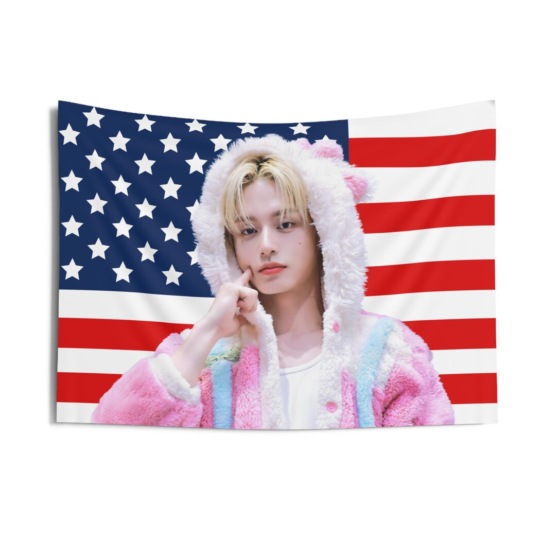 ZB1 Jiwoong Adorable American Flag, Zerobaseone Concert Banner, Zb1 ...