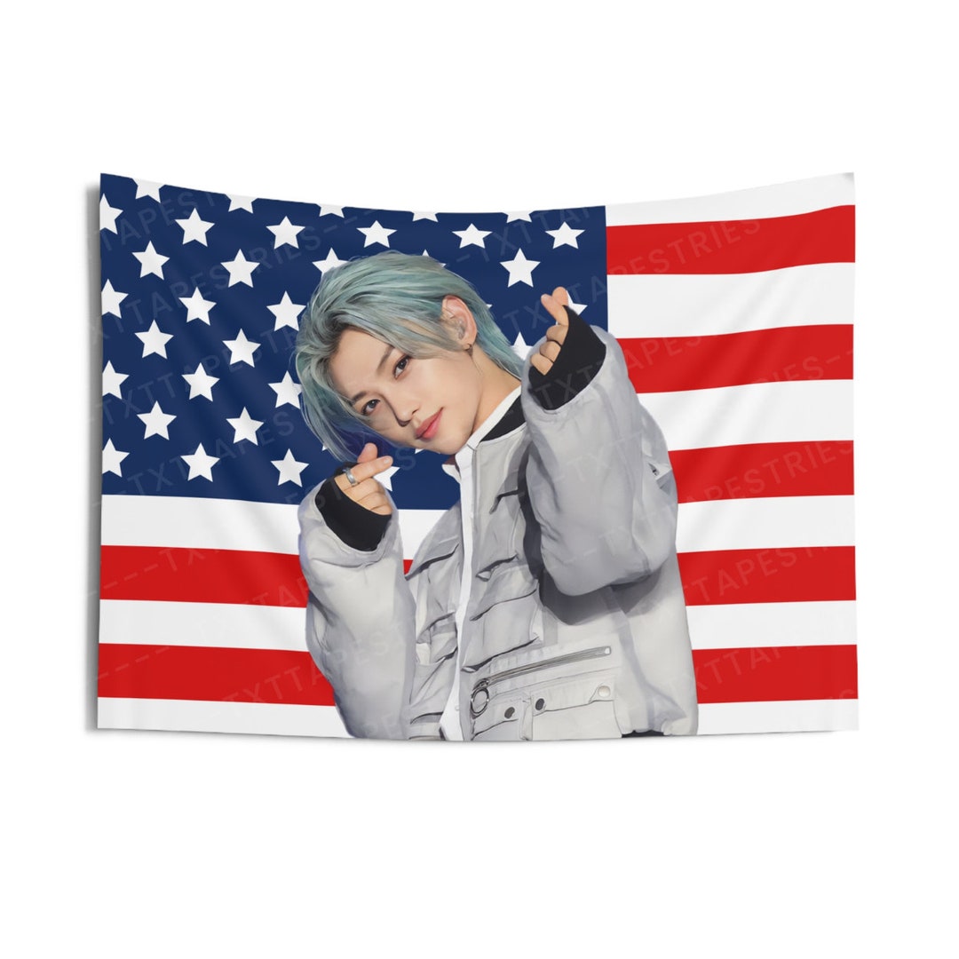 Stray Kids Felix Breathtaking Visuals American Flag, Felix American ...