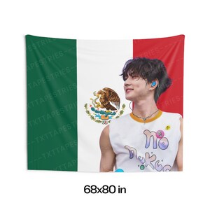 Enhypen Jungwon Dimple Mexican Flag, Jungwon Mexican Tapestry, Jungwon ...
