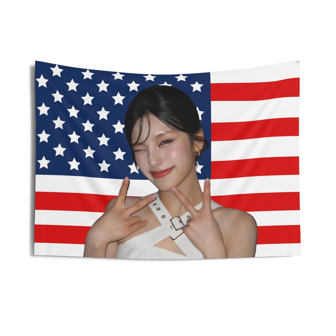 Itzy Yeji Cute Smile American Flag, Itzy Concert Banner, Itzy Kpop Flag ...