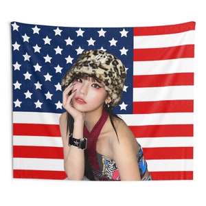 Itzy Yeji Stunning Face Card American Flag, Itzy Yeji American Tapestry ...