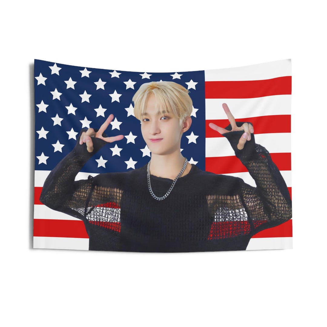 Svt Dk Black Cross Net Sweater American Flag, Seventeen Concert Banner ...