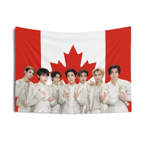 Enha Members in White Outfit Canada Flag, Enha Concert Banner, Enha ...