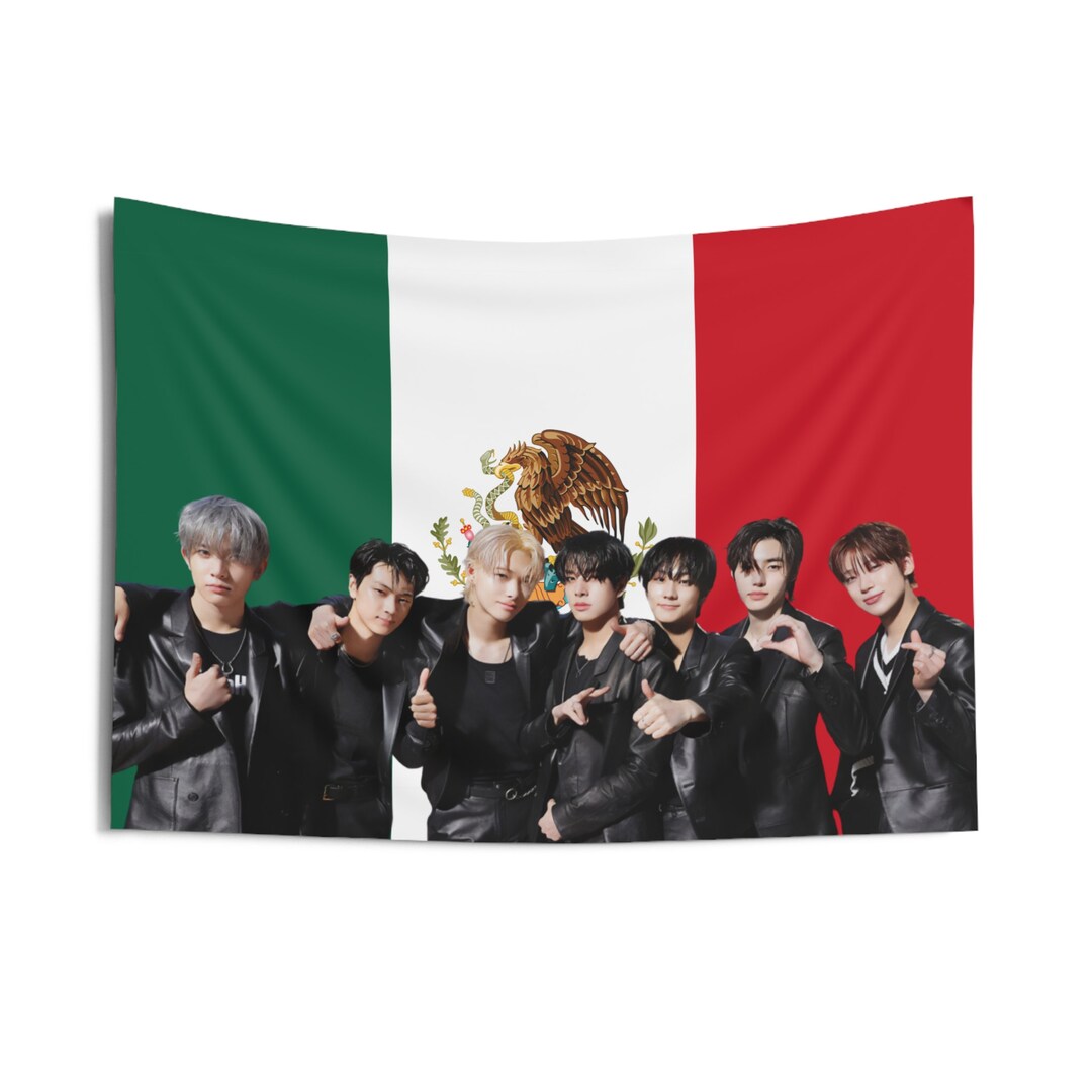Enha Members in Black Outfit Mexico Flag, Enha Concert Banner, Enha ...