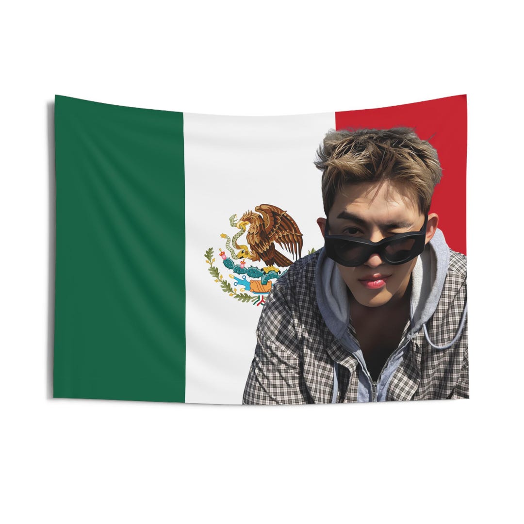 Scoups Wink Mexican Flag, Seventeen Concert Banner, Seventeen Kpop Flag ...