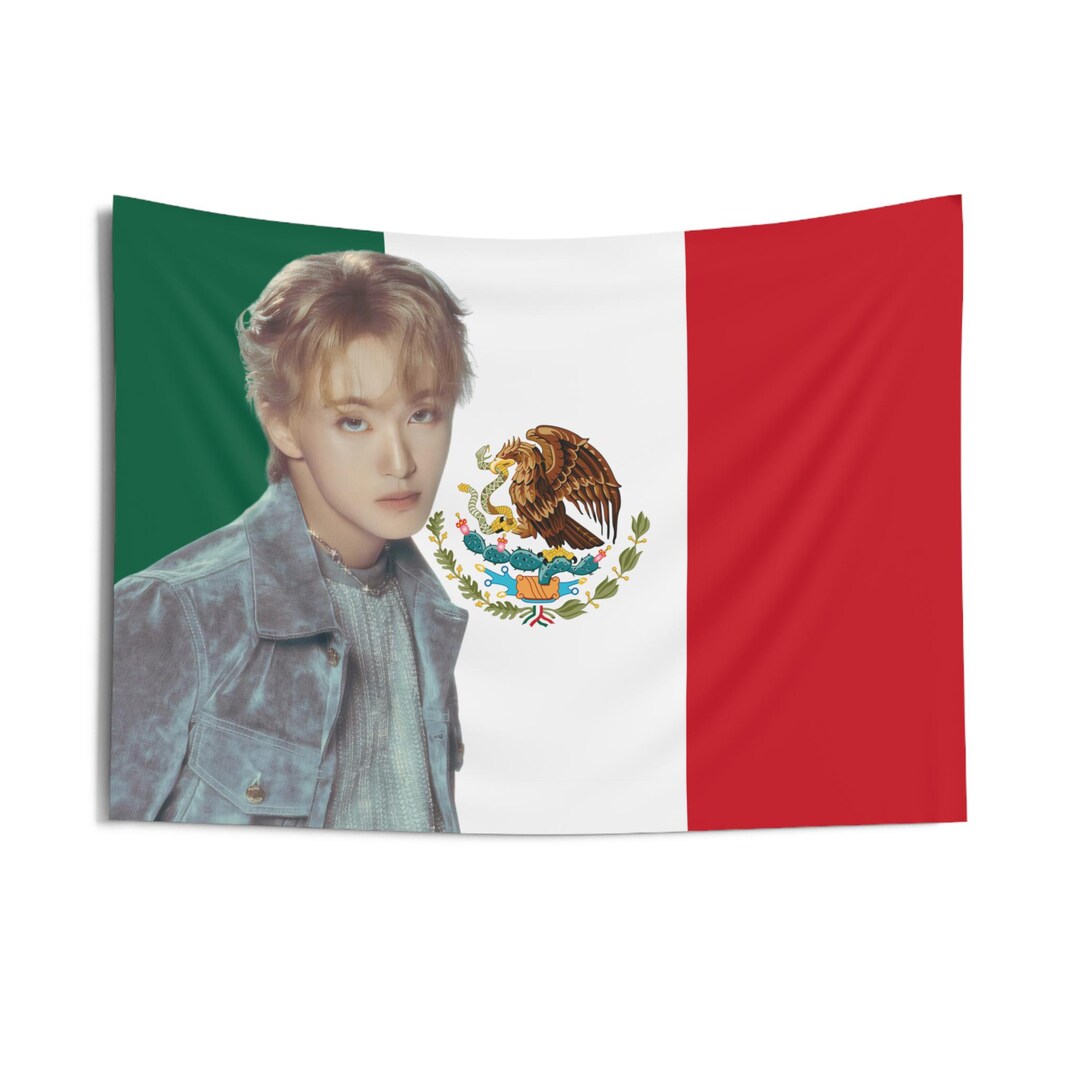 Nct Mark in Denim Mexican Flag, Nct Concert Banner, Nct Kpop Flag, Nct ...