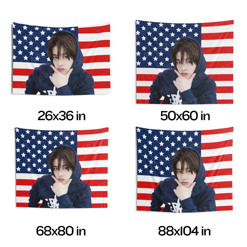 Enhypen Jake Wearing Hoodie Flag Banner Enhypen Jake American - Etsy