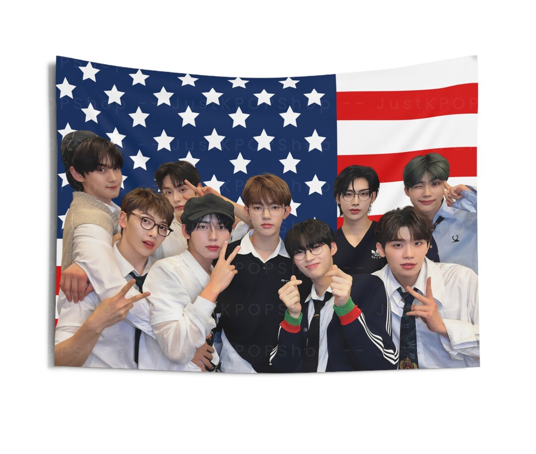 ZB1 Members Group Photo American Flag, Zerobaseone Members American ...