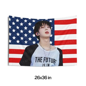 Enhypen Sunoo Stunning Visuals Flag Banner, Enhypen Sunoo American ...