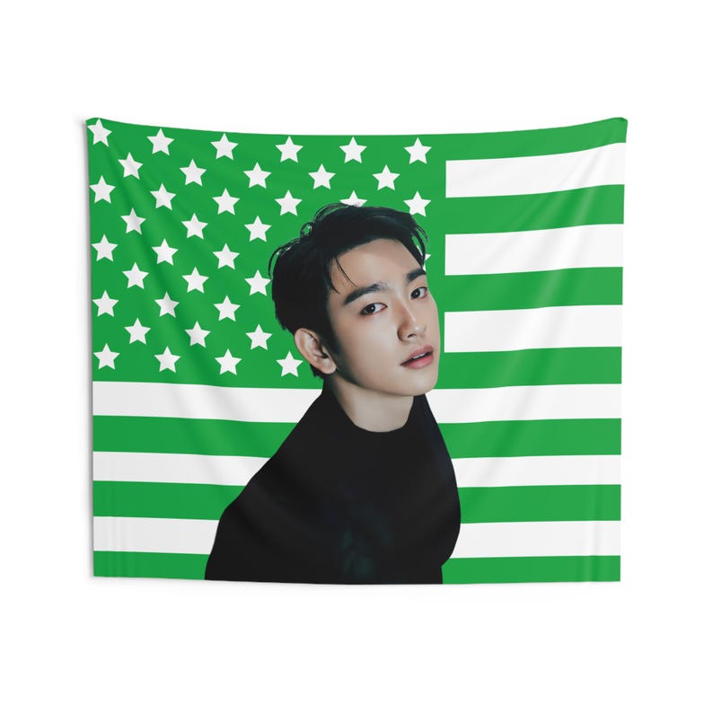 GOT7 Jinyoung Python Concept Photo Green American Flag, GOT7 Concert ...