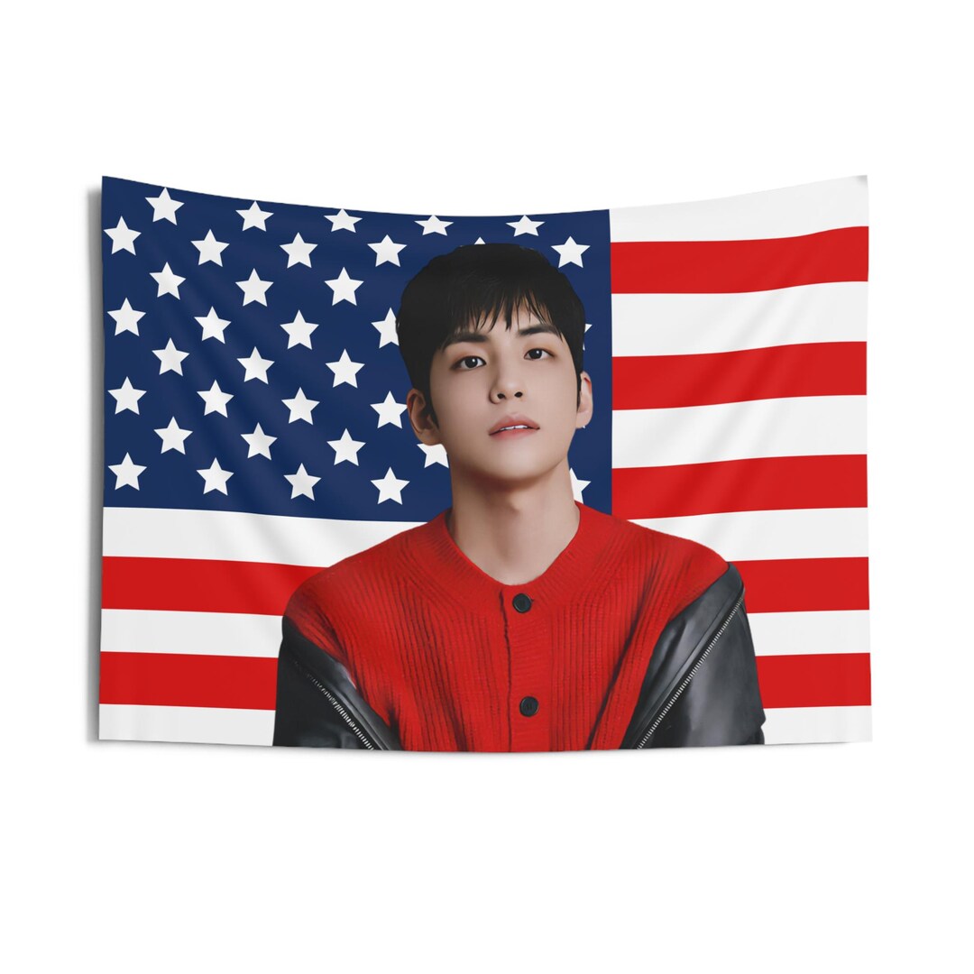 Day6 Wonpil Red Outfit American Flag, Day6 Concert Banner, Day6 Kpop ...
