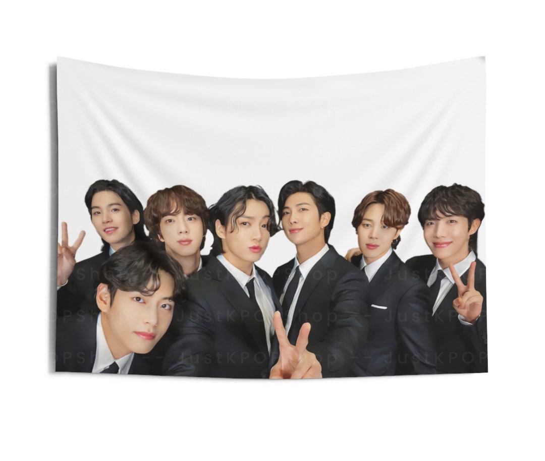 BTS Members Group Photo Banner, Btstapestry, Bts Merch Decor, Gift for ...