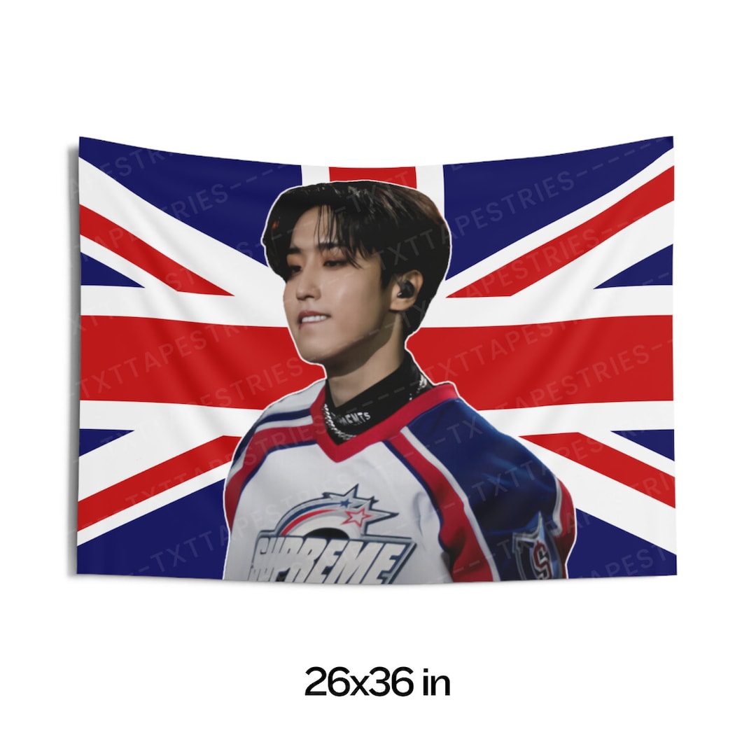 Stray Kids Han Lip Bite Flag Banner, Han Jisung UK Tapestry, Stray Kids ...