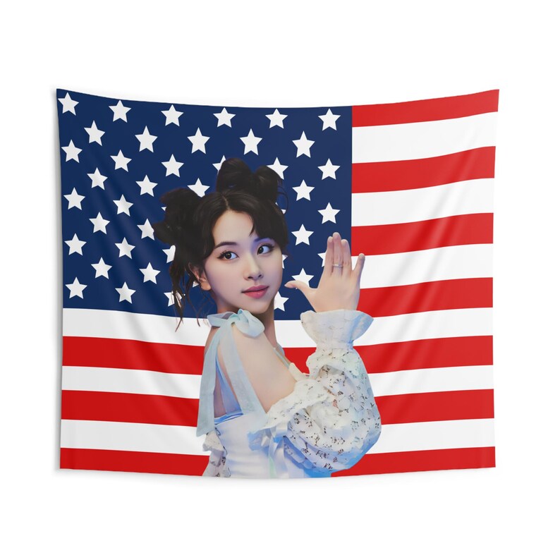 Twice Chaeyoung Cute American Flag, Twice Concert Banner, Twice Kpop ...