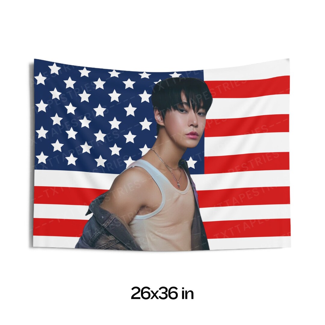 Nct Doyoung Flag Banner, Doyoung American Tapestry, Nct Golden Age, Nct ...