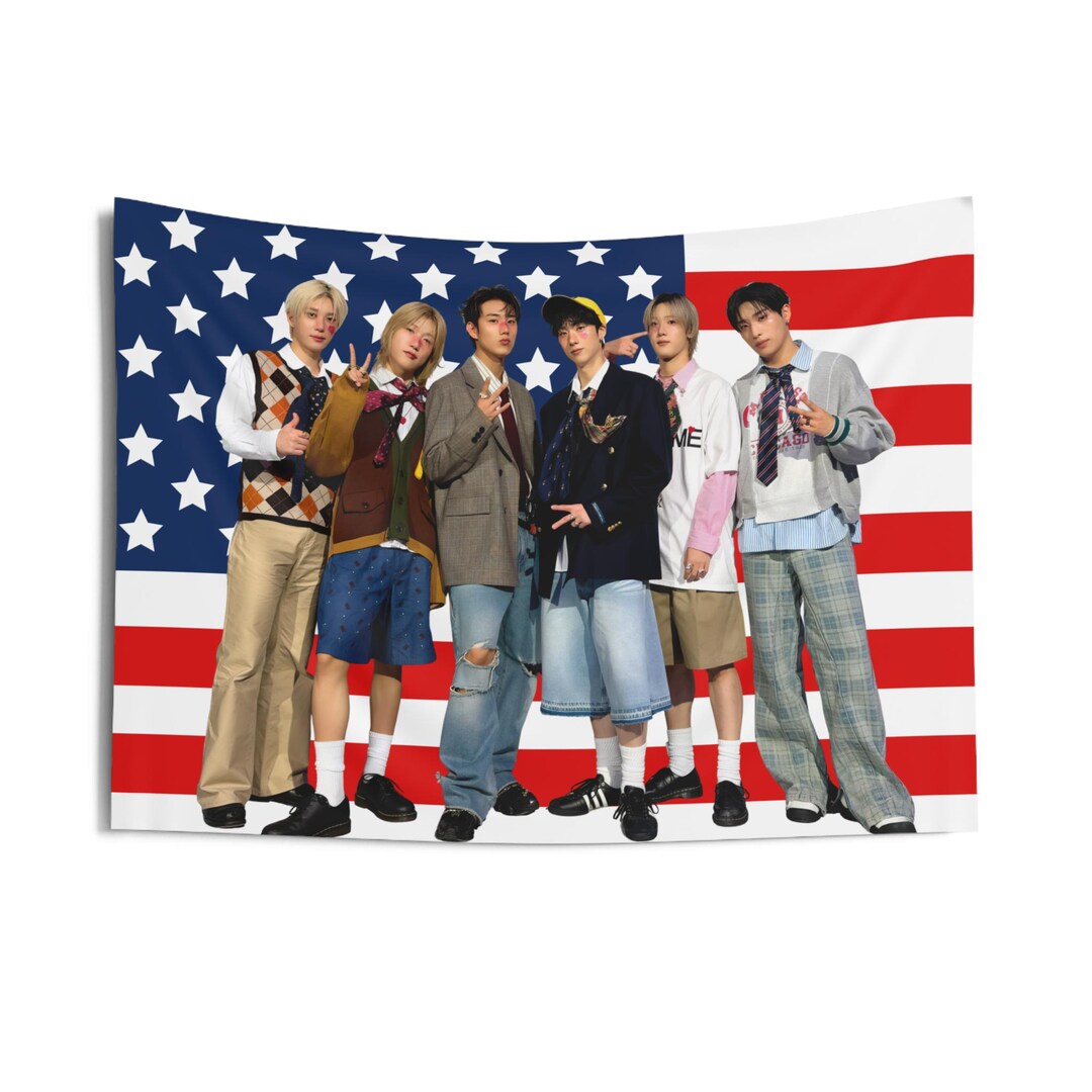 P1harmony Members Cutie American Flag, P1harmony Concert Banner ...