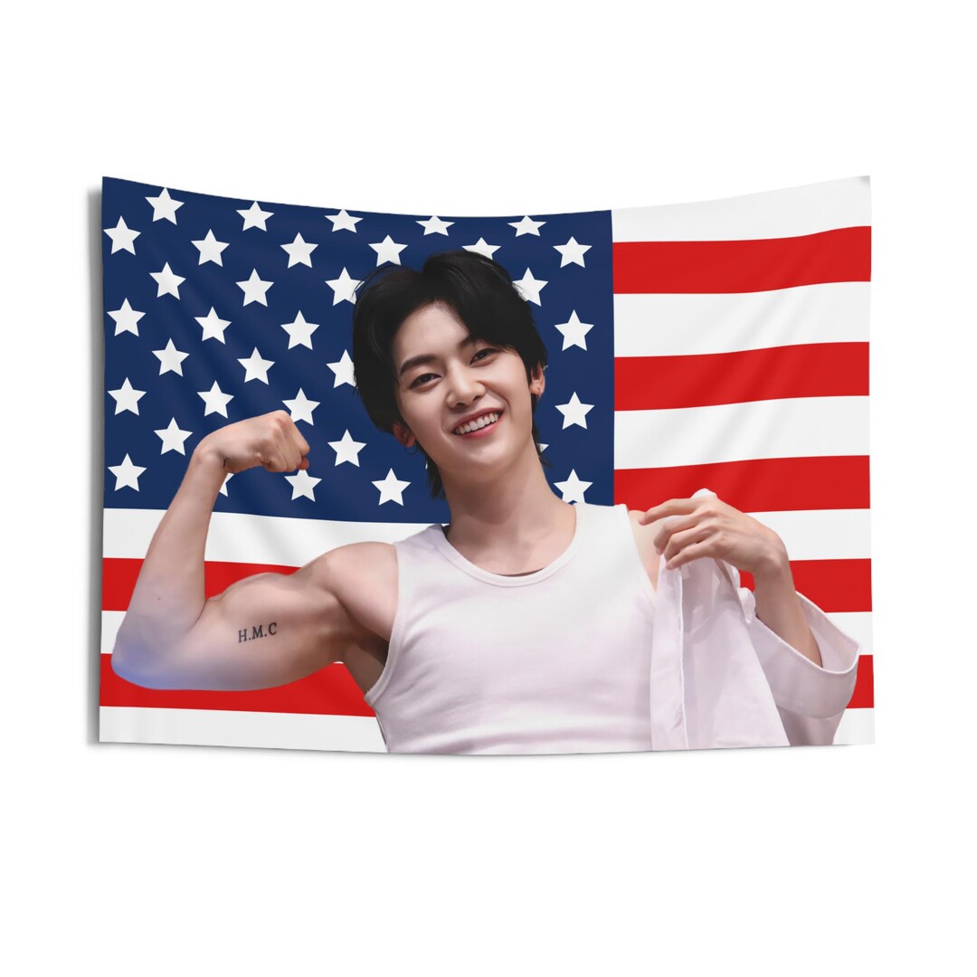 ZB1 Matthew Biceps American Flag, Zerobaseone Concert Banner, Zb1 Kpop ...