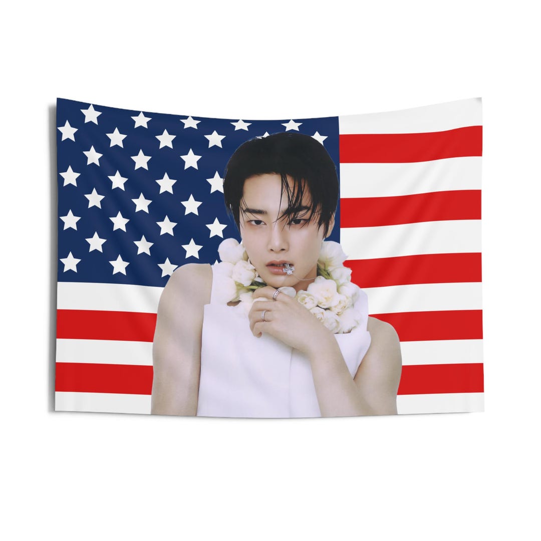 Skz I.N Flower American Flag, Stray Kids Concert Banner, SKZ Kpop ...