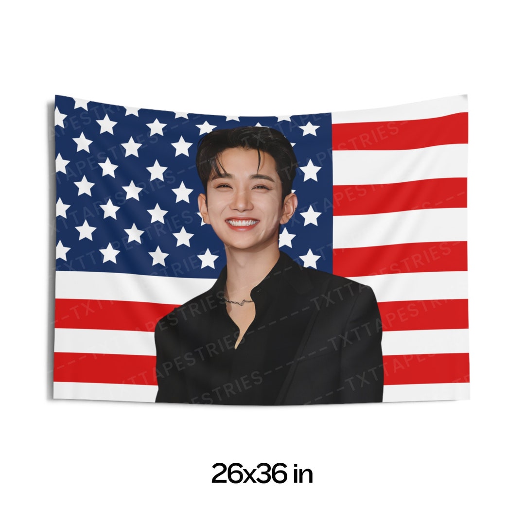 Seventeen Joshua Beautiful Smile Flag Banner, Joshua American Tapestry ...