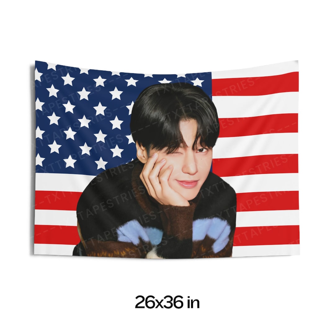 Ateez Wooyoung Wink Flag Banner, Ateez Concert Banner, Ateez Kpop Flag ...