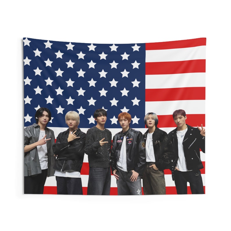 P1harmony Members Group Photo Flag Banner, P1harmony Members American ...