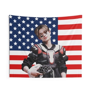 Enhypen Niki Football Photo Flag Banner, Niki American Tapestry, Niki ...