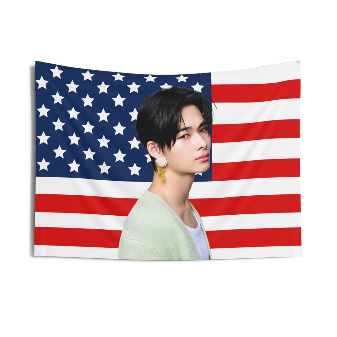 Enhypen Niki Facecard American Flag, Enhypen Concert Banner, Enhypen ...
