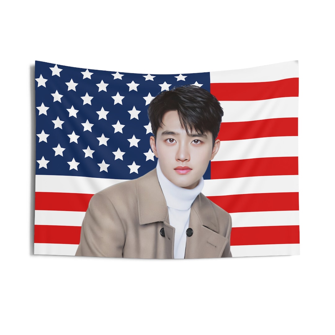 EXO Do Kyungsoo Photoshoot Flag Banner, Exo DO American Tapestry, Exo ...