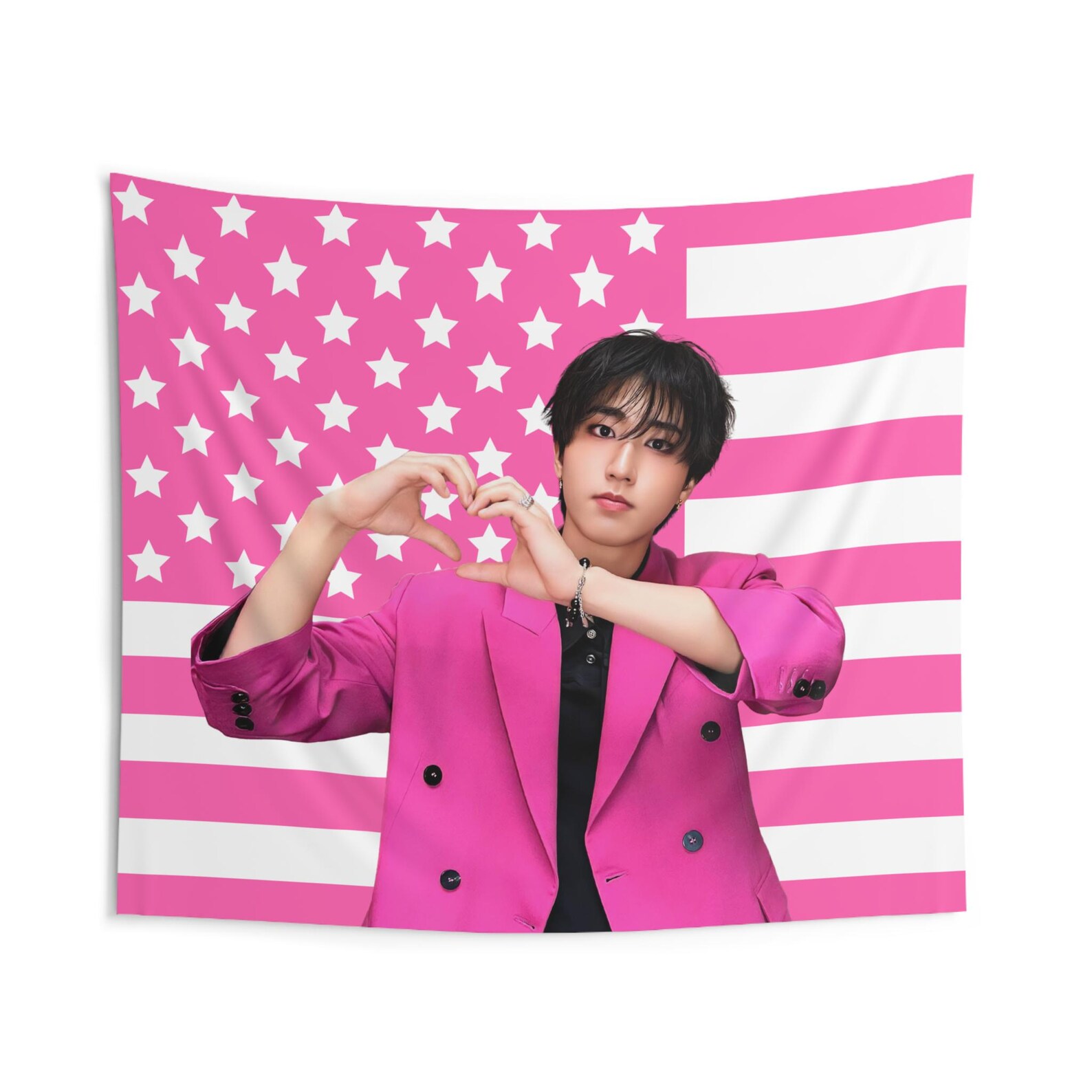 Han Jisung Do It Pink American Flag, Stray Kids Concert Banner, SKZ ...