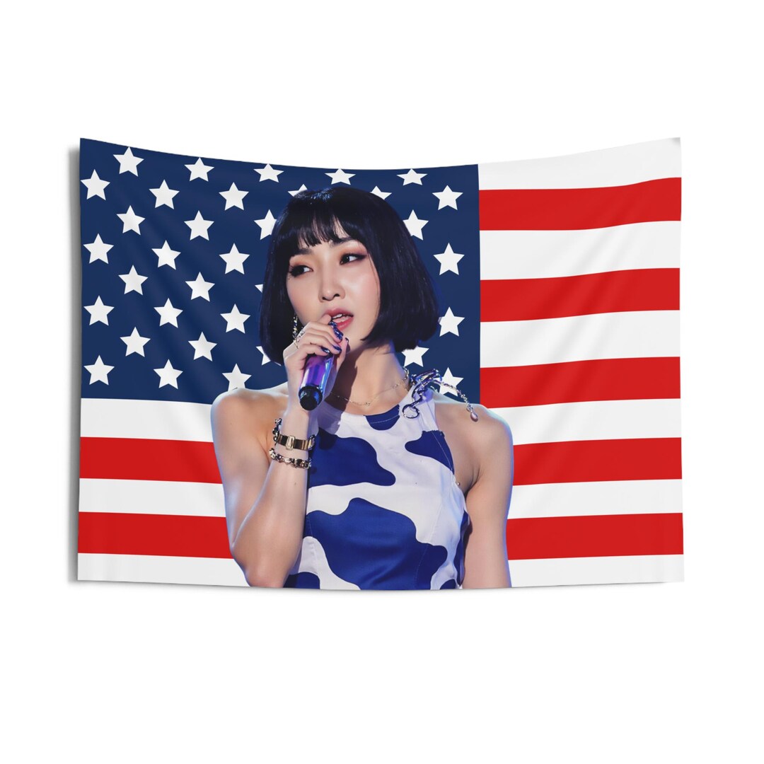 2NE1 Minzy Visuals American Flag, 2NE1 American Tapestry, 2NE1 Concert ...