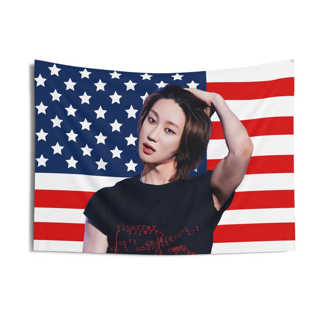 The8 Ming Hao Visuals American Flag, Seventeen Concert Banner ...