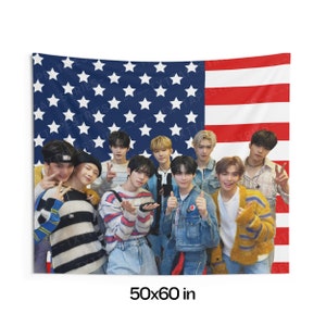 Zerobaseone Group Photo Flag Banner, ZB1 Members American Tapestry ...