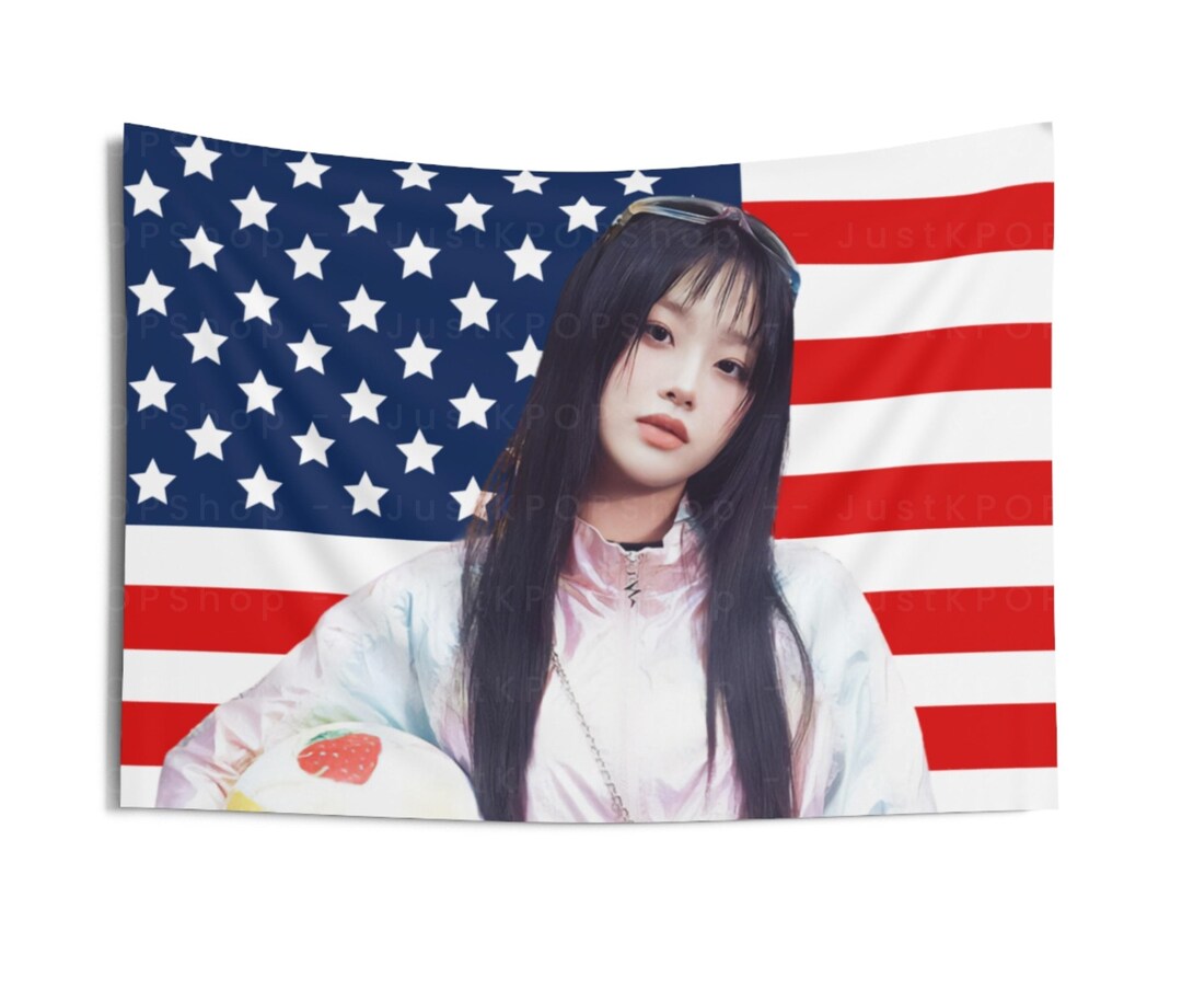 Loona Chuu Strawberry Rush American Flag, Chuu American Flag Tapestry ...