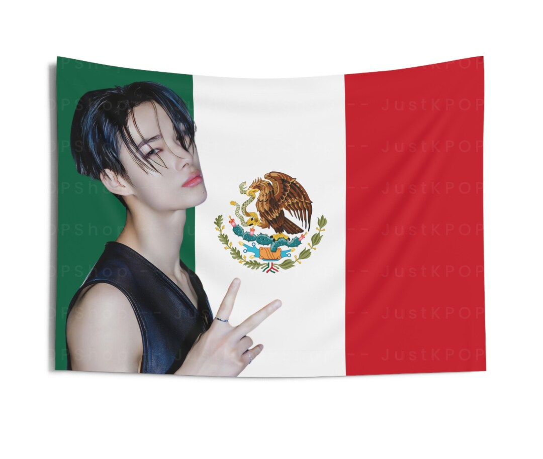 Enha Niki Peace Sign Mexican Flag, Enha Concert Banner, Enha Kpop Flag ...