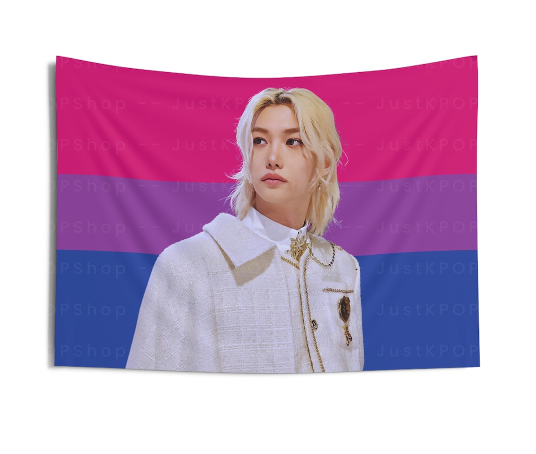 SKZ Felix Prince Vibe Bisexual Flag, SKZ Felix Bisexual Tapestry, Stray ...